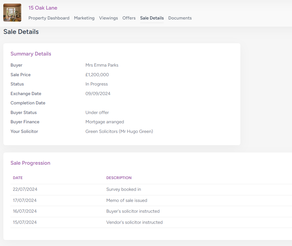 How can I track the progress of my property sale? – 10ninety Hub